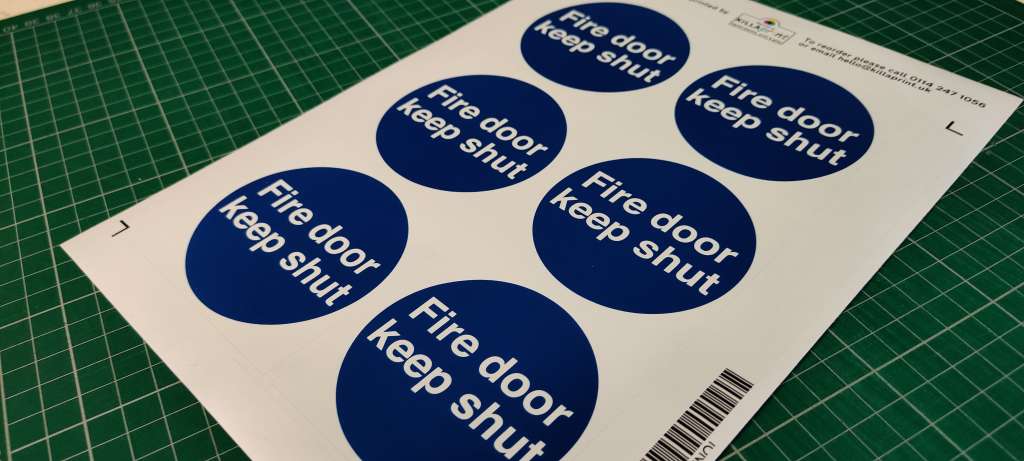 Fire Door Keep Shut Stickers 80mm - Buy Online