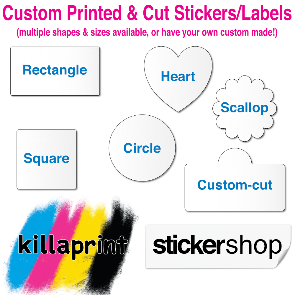 Custom Printed Stickers & Labels | Killaprint Stickershop & Printshop