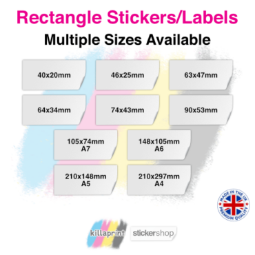 Custom Rectangle Stickers Printing | Killaprint
